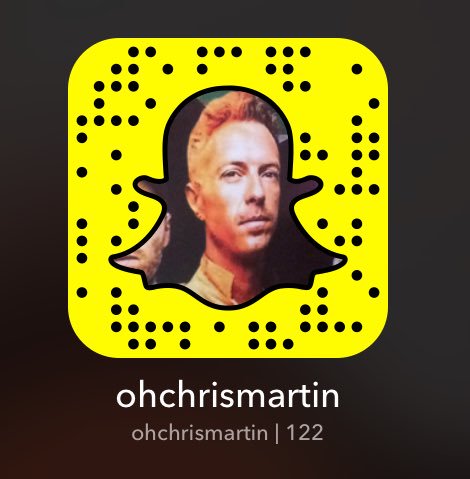 Chris Martin Snapchat Username & Snapcode - Gazette Review