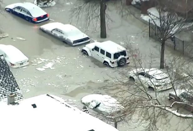 Detroit Neighborhoods Encased in Ice After Water Main Break Causes ...